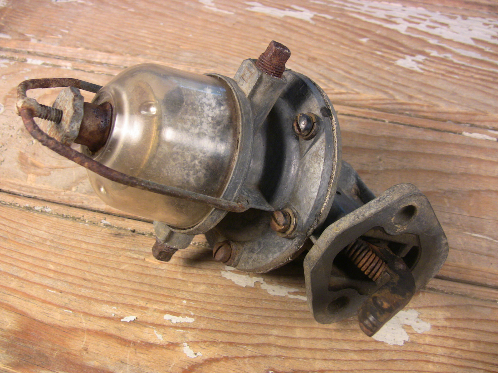 Vintage Used AC Fuel Pump Glass Bowl Filter USA PAT PEND 37 523089 Barn ...