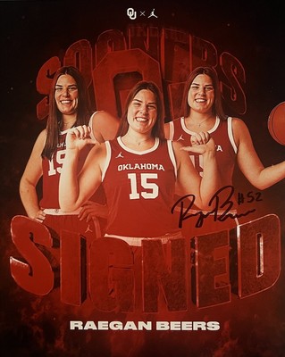 RAEGAN BEERS SIGNED 8x10 PHOTO OKLAHOMA SOONERS WOMENS BASKETBALL ...