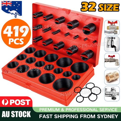419 PCS Rubber O Ring Kit Metric Grommet Seal Plumbing Garage O-Ring ...
