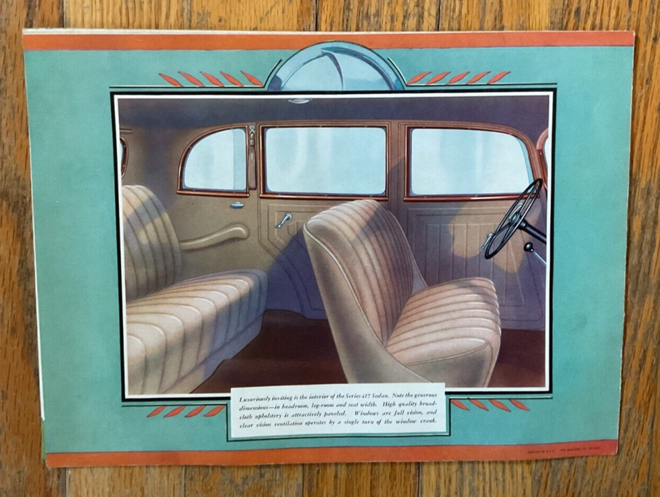 Vintage 1934 Hupmobile Series 417 Brochure - Automotive Ephemera | eBay