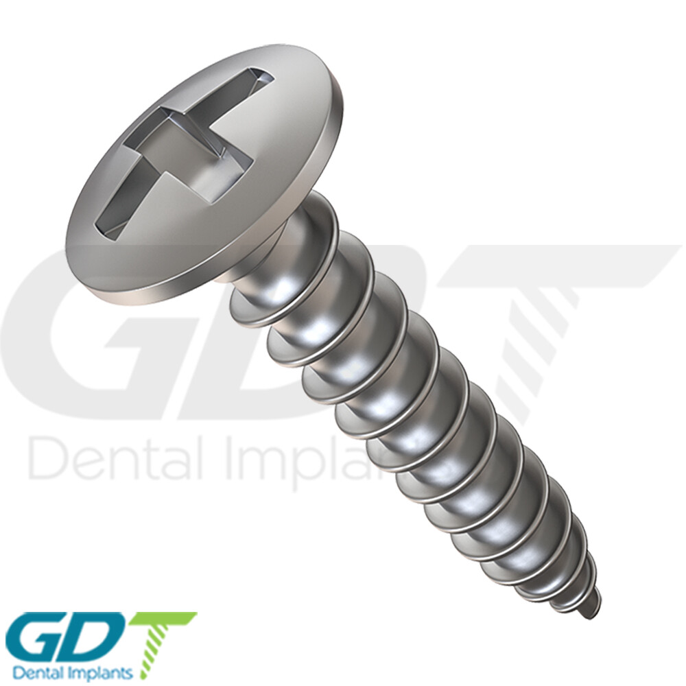 10 Full Threaded Self-Drilling GBR Tenting Screw Dental Membrane ...