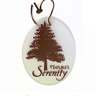 Kennedys Country Frosted Glass Fir Tree Silhouette Ornament Nature's ...