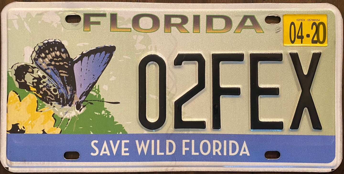 2020 FLORIDA Save Wild Florida License Plate EXPIRED | eBay