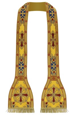 Gold Roman Clergy Stole Vestment Chasuble Cope Estola Dorada Stola SG38 ...
