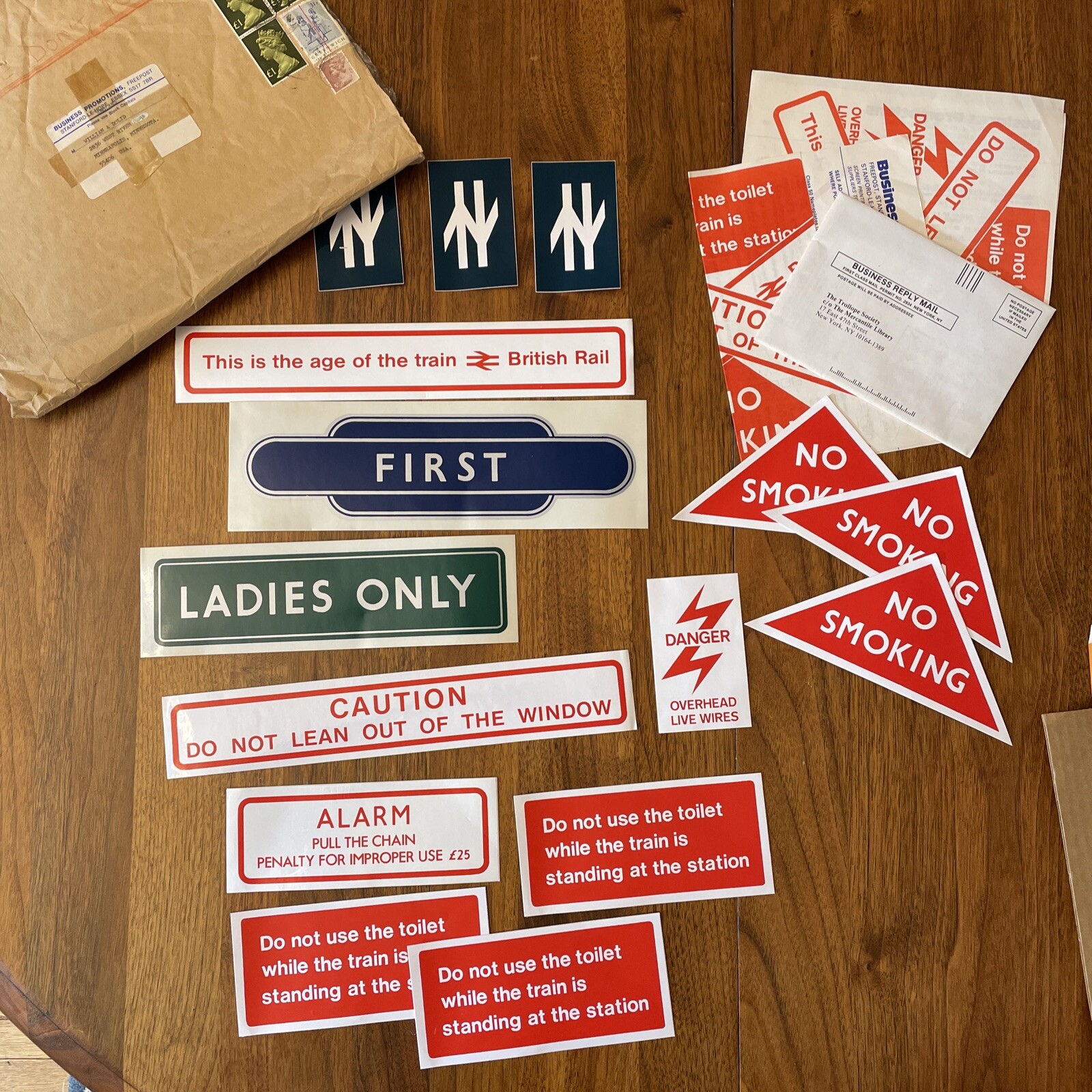 The Trollope Society, British Rail train stickers - excellent condition ...