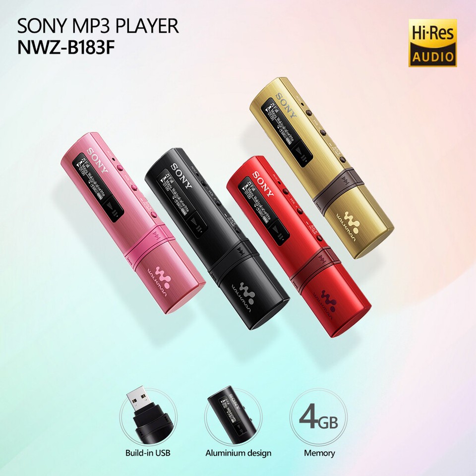 Sony MP3 NWZ-B183F Protable Music Player 4GB Walkman USB MP3 Player ...