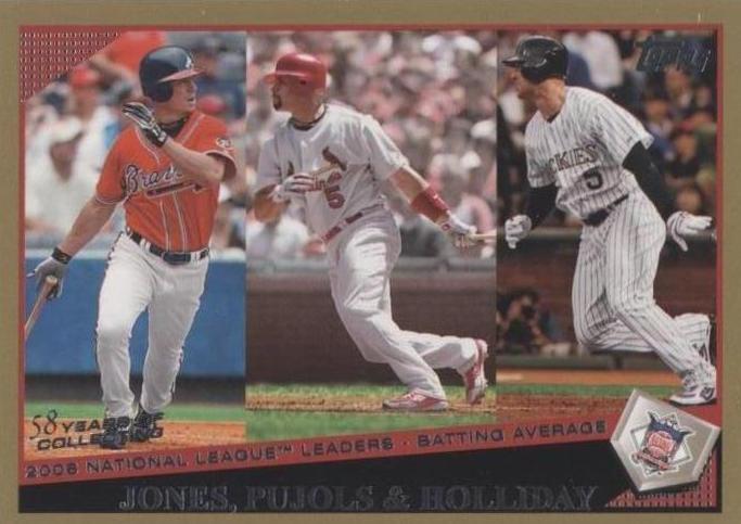 2009 Topps - League Leaders Albert Pujols, Chipper Jones, Matt Holliday ...