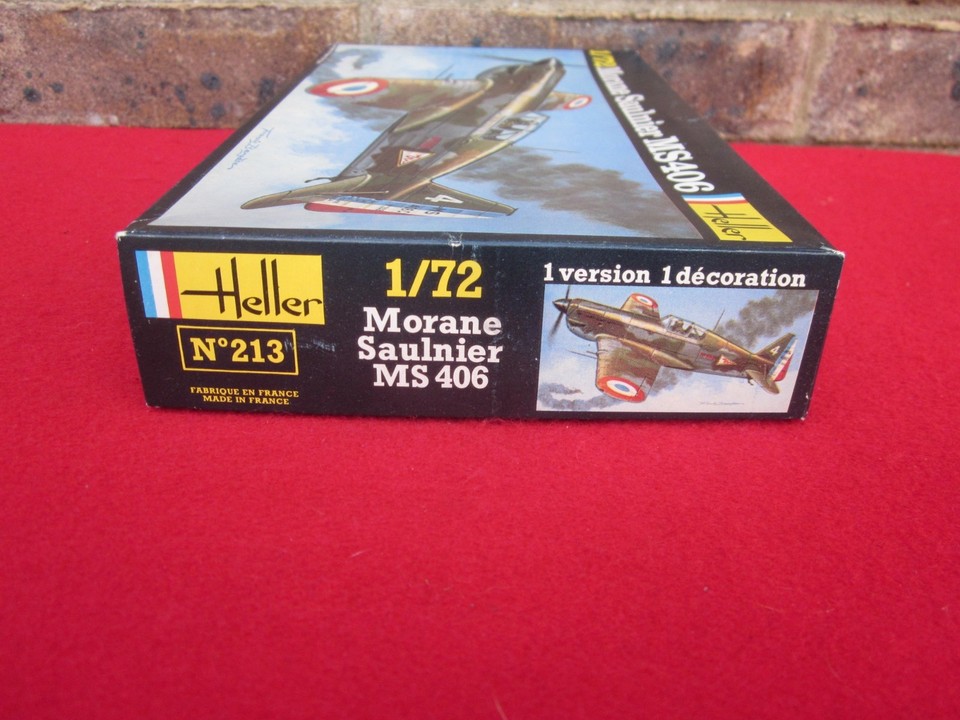 Vintage Heller 1/72 Scale Morane Saulnier MS 406 Model Kit No. 213 NEW ...