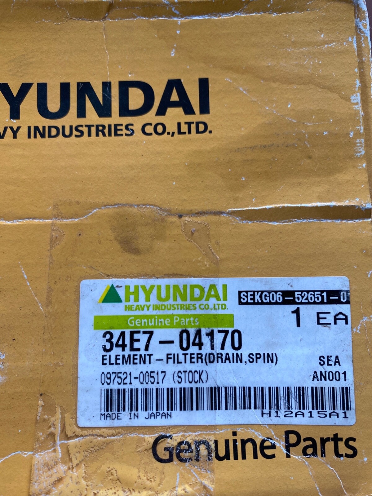 Hyundai 34E7-04170 element -fiilter | eBay