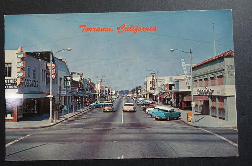downtown shopping area, Torrance, CA looking NW on Sartori Ave chrome ...