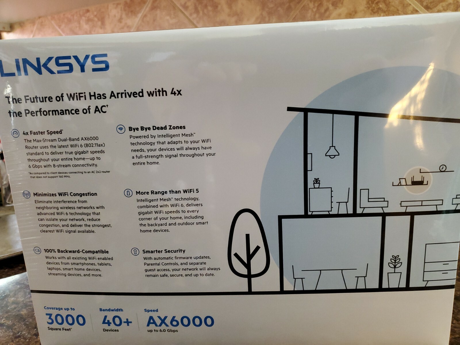 Linksys AX6000 Dual-Band Mesh Wi-Fi 6 Router - Black for sale online | eBay