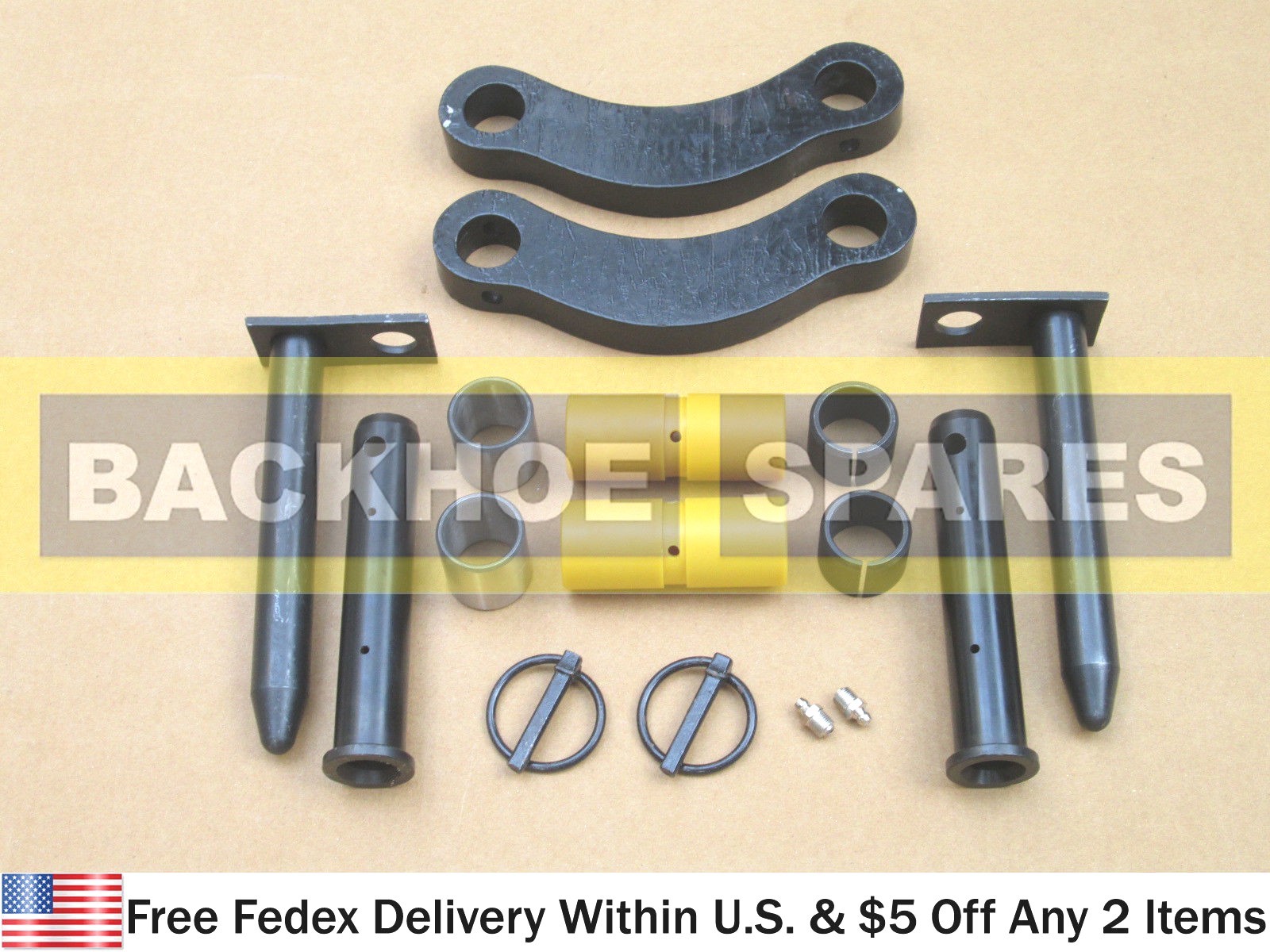 JCB MINI DIGGER PARTS - TIPPING LINK & DIPPER END PINS & BUSHES SET ...