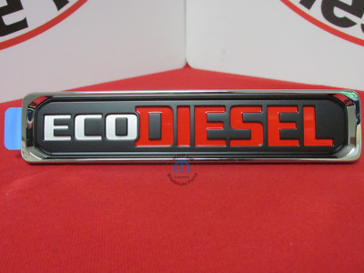 DODGE RAM 1500 Black Silver & Red Eco Diesel Nameplate NEW OEM MOPAR | eBay