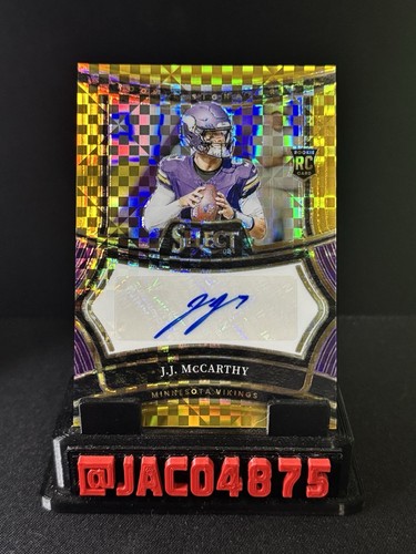 2024 Select Football JJ McCarthy Gold Auto RC 05/10 Vikings Chase | eBay