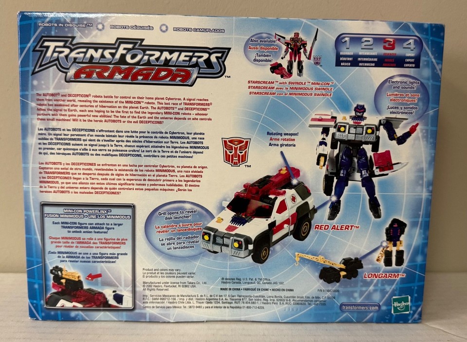 Transformers Armada Red Alert w/ Mini-Con Longarm Hasbro 2002 | eBay