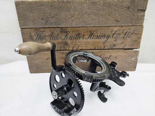 VTG AUTO-KNITTER SOCK KNITTING MACHINE BED PLATE WITH HANDLE RING GEAR ...