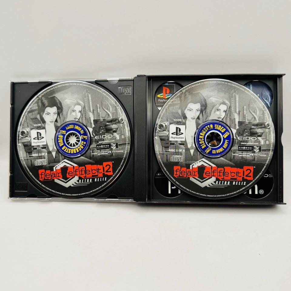 Fear Effect 2 Ps1 PAL Playstation 1 Tested Manual 4 Discs Ex Rental ...
