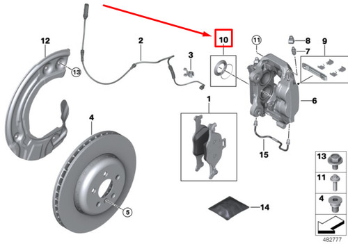 NEW BMW X3 G01 BRAKE CALIPER REPAIR SET 34116876899 6876899 ORIGINAL NO ...