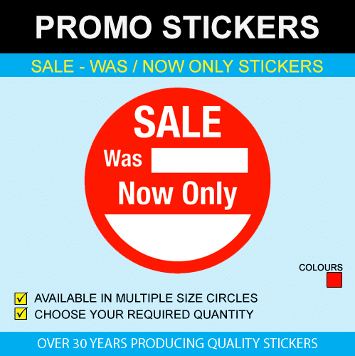 Sale Was Now Stickers - Available In 6 Sizes | eBay