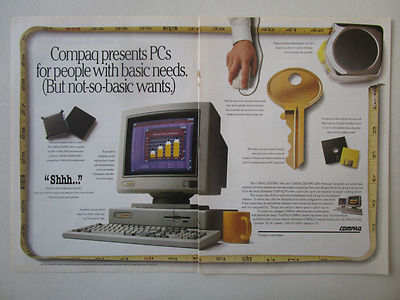 3/1991 PUB COMPAQ PERSONAL COMPUTER PC ORDINATEUR DESKPRO 386 386N 286N ...