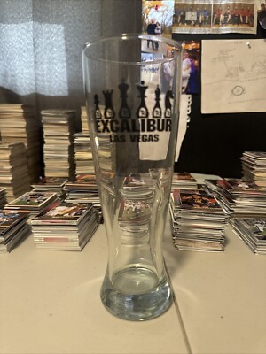 Excalibur Hotel Casino Las Vegas Tall Beer Pilsner Glass 9" | eBay
