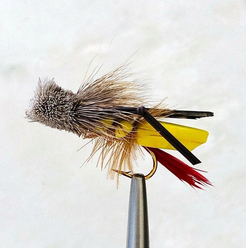 HOPPER PATTERN DAVES FOAM DRY FLY YELLOW TERRESTRIAL FLIES SIZE #10 x 5 ...