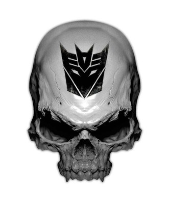 2 pack Transformer Skull Decal Decepticon Sticker Megatron Galvatron ...