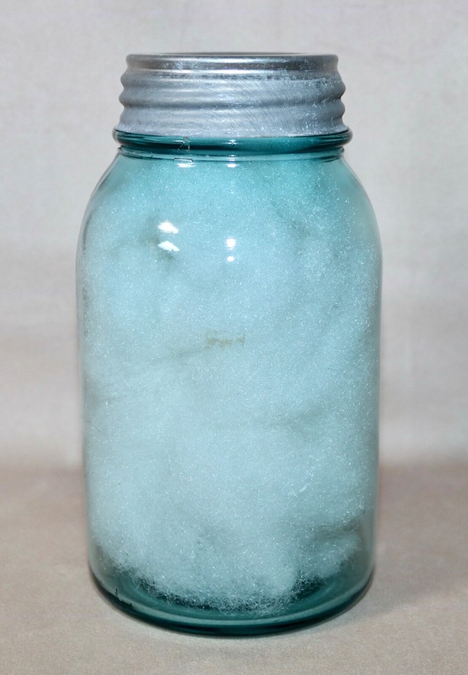 Ball 2L Quart Perfect Mason Jar Aqua Zinc Lid 1913 - 1923 Antique ...