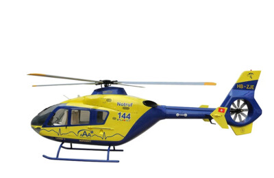 800 Yellow Blue T2 KIT EC-135 ARF 800 Size ARF Lions Air RC Helicopter ...