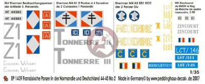 Peddinghaus 1/35 French Tank & Vehicle Markings Normandy & Germany WWII ...
