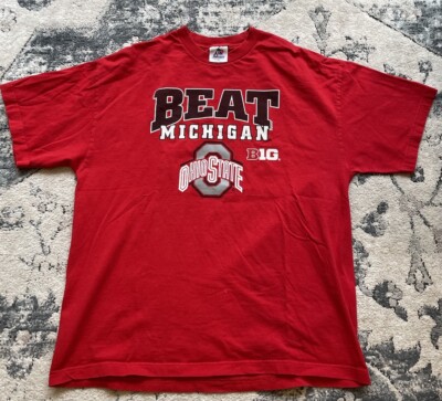 Vtg Ohio State Buckeyes BEAT MICHIGAN T Shirt Tri Lake Sportswear Men’s ...