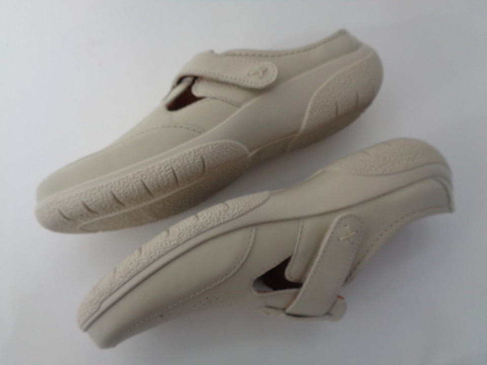 HOTTER MUSE US 5M EUR 36 Soft Beige Leather Clog Shoe STD Fit Made in ...