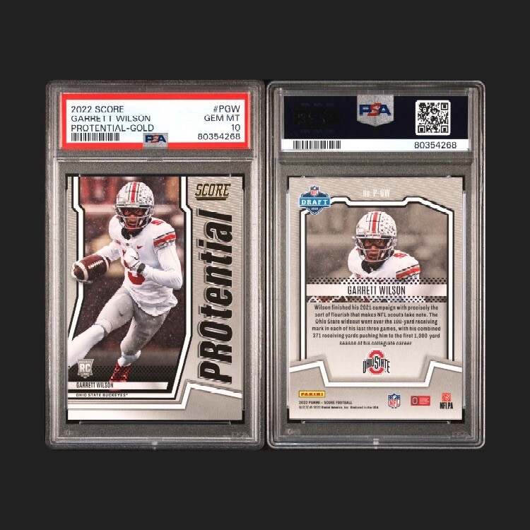 2022 Score - Protential Gold #P-GW Garrett Wilson (RC) for sale online ...