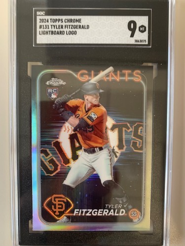 2024 Topps Chrome - Tyler Fitzgerald #131 Lightboard Logo Refractor (RC ...