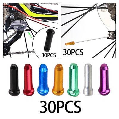 30Pcs Bike Cable End Caps Bicycle Brake Cable End Caps for Cycling Road ...