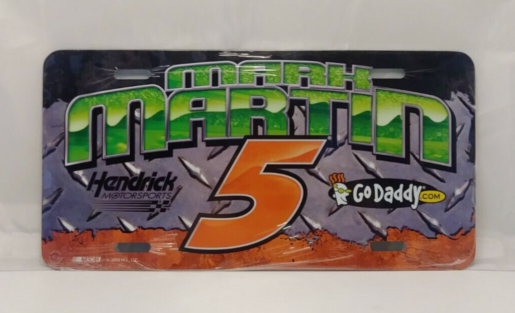 Mark Martin #5 GoDaddy Nascar Metal License Plate | eBay