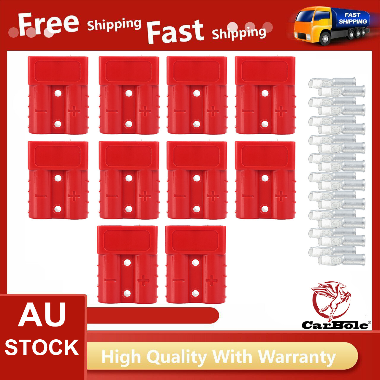 10PCS Genuine Anderson Plug Connector 50A 6AWG Caravan Trailer Solar ...