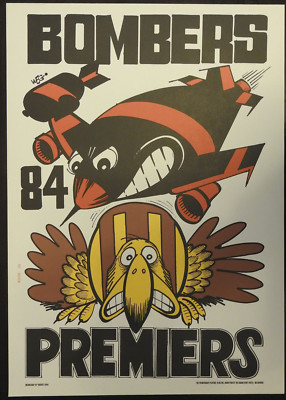 1984 Essendon Limited Edition Weg Premiers poster Bombers | eBay Australia
