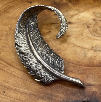 VINTAGE BIRKS STERLING SILVER FEATHER PIN BROOCH | eBay