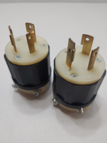 Lot of 2 LEVITON L8-30P MALE Turnlok Plug 2641 NEMA L8-30 30A-480VAC ...