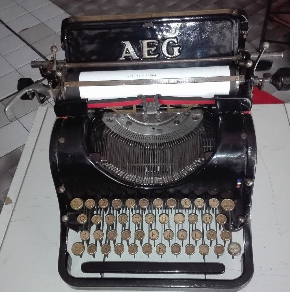 OLYMPIA AEG mod.6 MACCHINA DA SCRIVERE ART DECO' 1930 OLD AND RARE ...