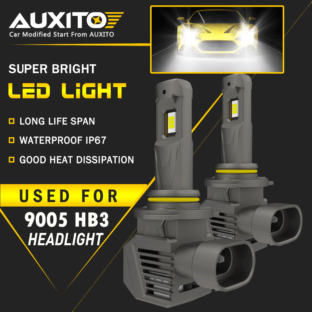 AUXITO 9005 9006 LED Headlight Kit High Low Beam Bulb Canbus Super ...