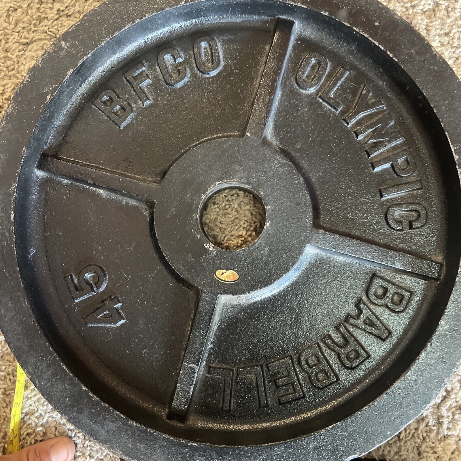 2 x BFCO Rare Vintage PAIR Olympic Plates Weight 45 90 Lbs Total 2 ...