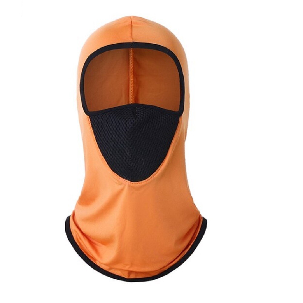 Neon Hunter Orange Black Vented Microfiber Balaclava Ninja Swat Face ...