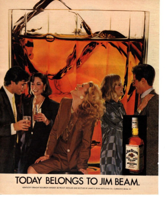 1984 JIM BEAM KENTUCKY BOURBON WHISKEY PRINT AD, ALCOHOL, SPIRITS ...