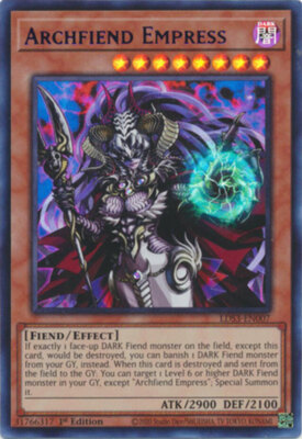 YGO-3x-Near Mint-Archfiend Empress (Blue) - LDS3-EN007 - Ultra Rare ...