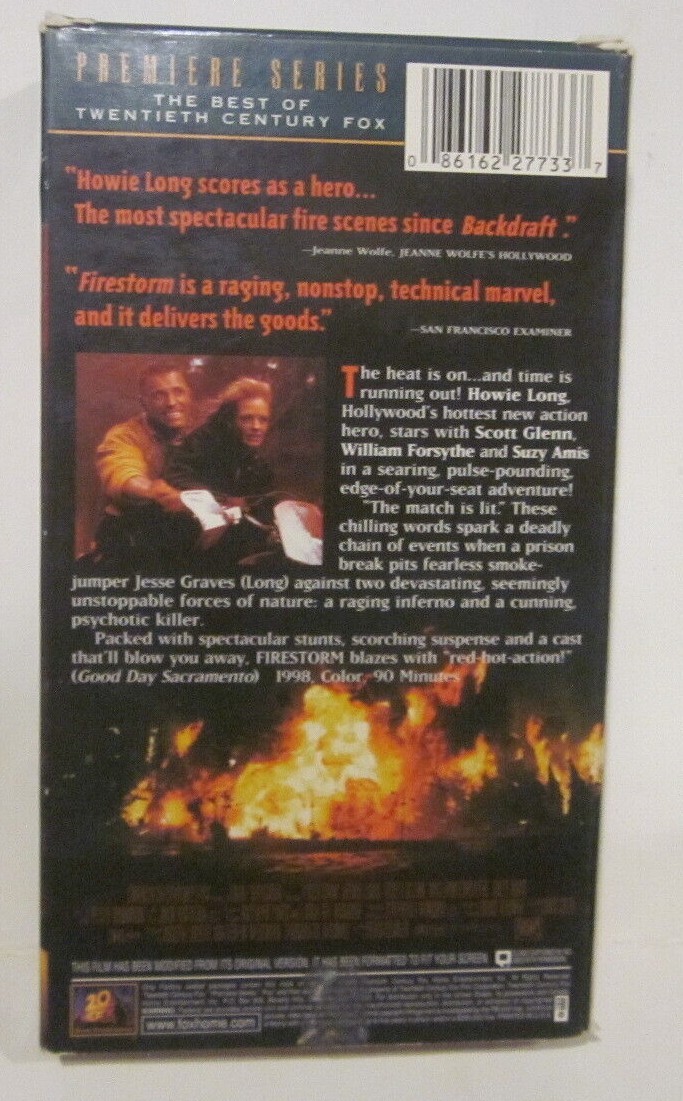 Firestorm VHS Action Howie Long Scott Glenn Suzy Amis William Forsythe 86162277337| eBay