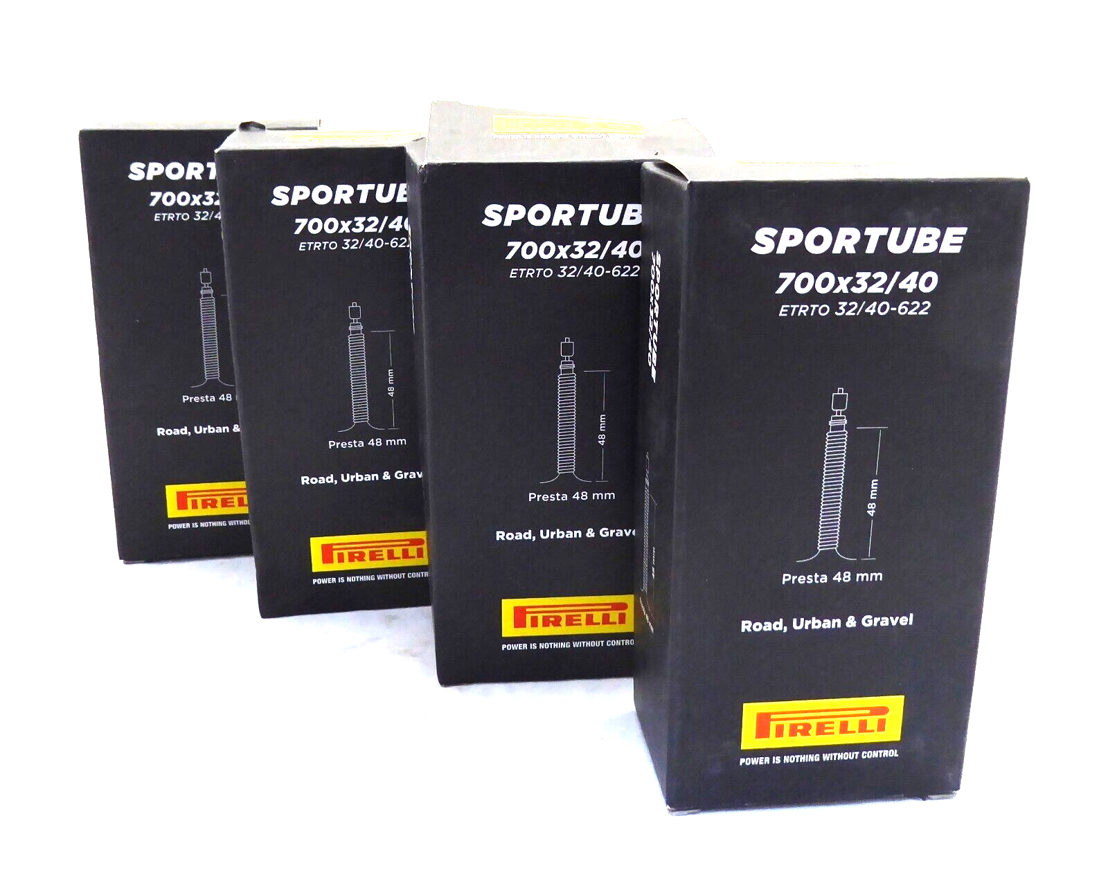 Pirelli SporTube Tubes - 700 x 32-40mm, 48mm Presta Valve, Pack of 4 | eBay