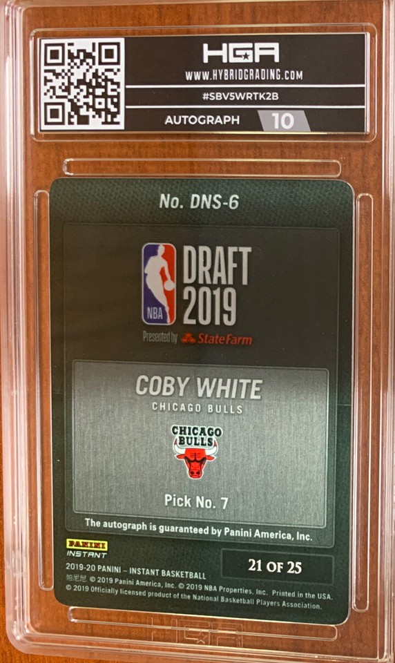 Coby White Draft Night Signatures 21/25 HGA Graded 9.5 | eBay