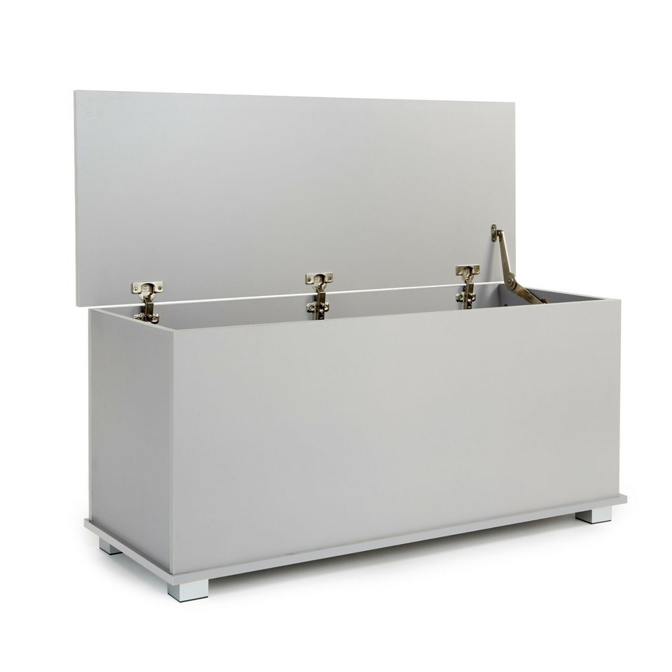 Ottoman Storage Trunk Toy Chest Bedding or Blanket Box Large Wooden ...